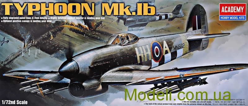 Сборная модель истребителя Hawker Typhoon Mk. 1b Academy 12462 Хоббі ...