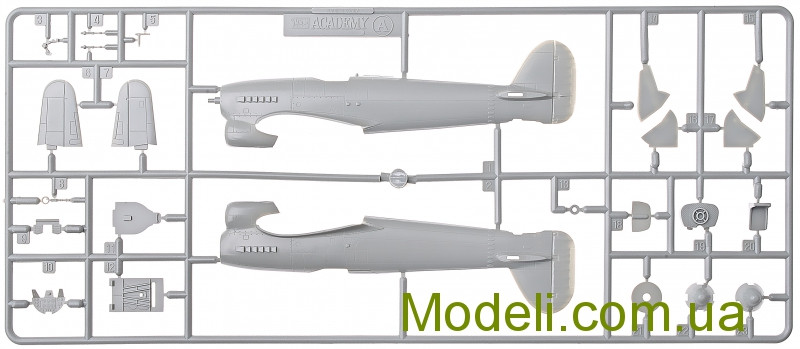 Сборная модель истребителя Hawker Typhoon Mk. 1b Academy 12462 Хоббі ...