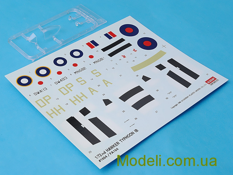 Сборная модель истребителя Hawker Typhoon Mk. 1b Academy 12462 Хоббі ...
