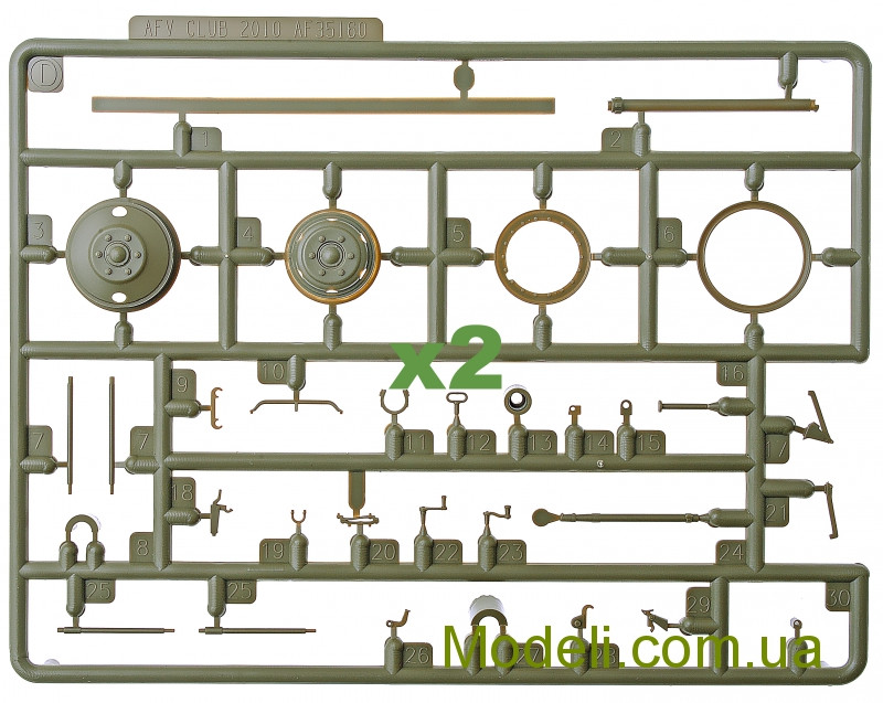 Сборная модель 1:35 M101A1 (Carreage M2A2) AFV-Club 35191 Хоббі Маркет ...