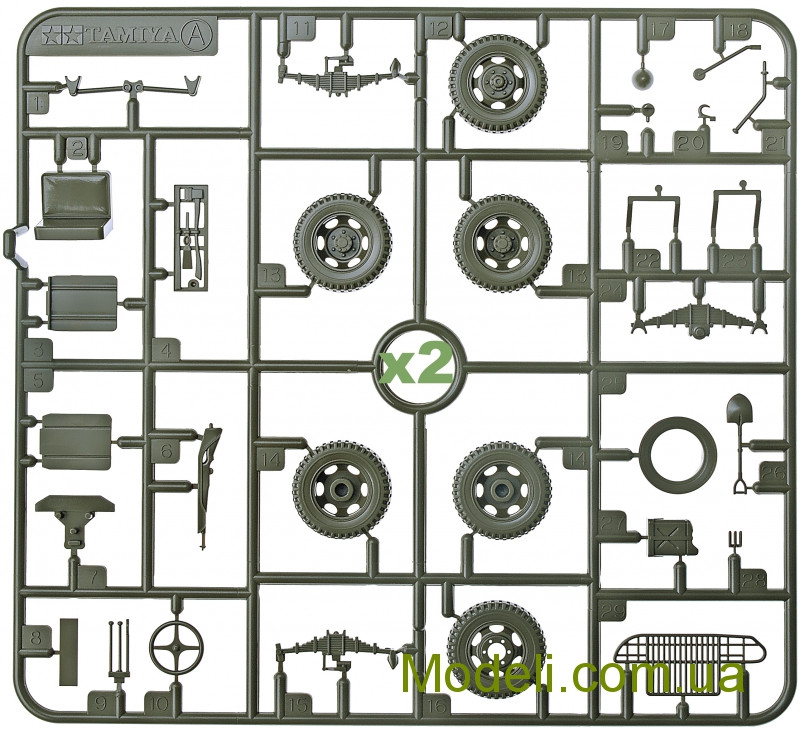 Сборная пластиковая масштабная модель американского 2.5 тонного ...