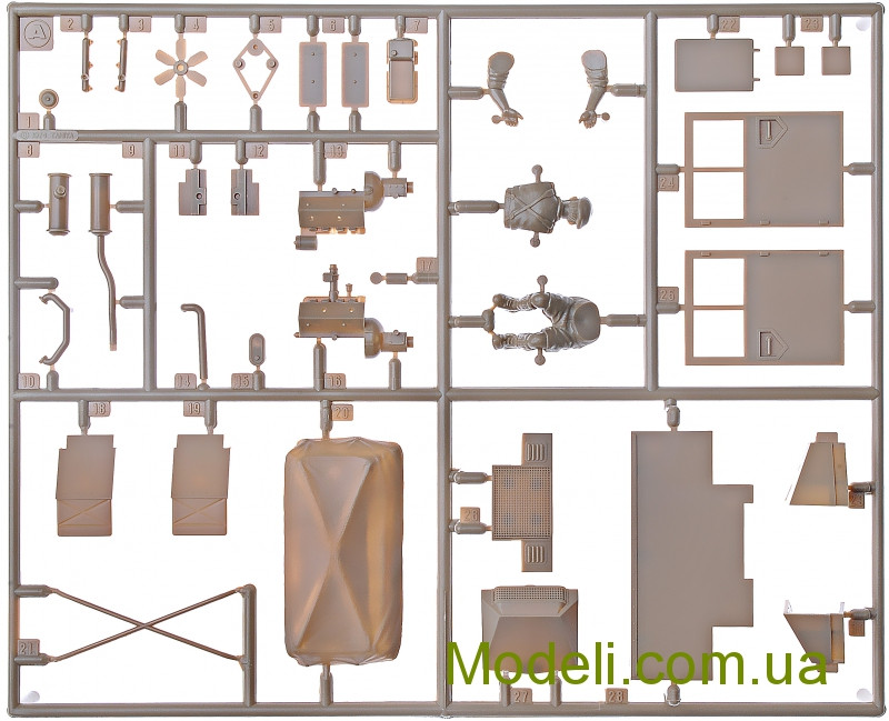 Сборная пластиковая масштабная модель артиллерийского тягача Quad ...