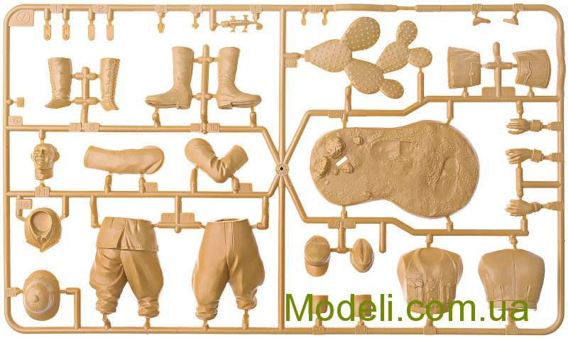 Немецкий танкист (корпус Роммеля) TAMIYA 36310 Хоббі Маркет Modeli.com.ua