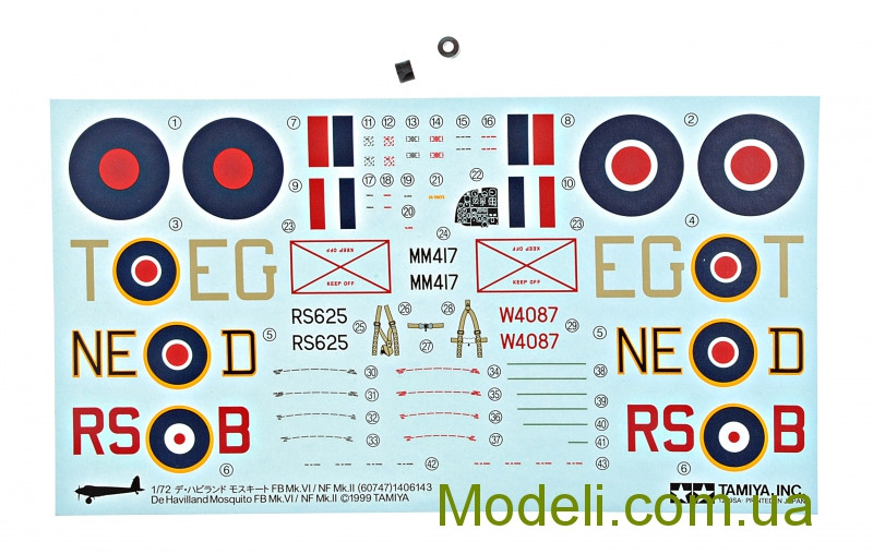 Модель для сборки самолета Mosquito FB Mk.VI TAMIYA 60747 Хоббі Маркет ...
