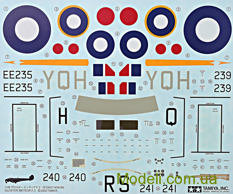 Сборная модель 1:48 Gloster Meteor F.3 TAMIYA 61083 Хоббі Маркет Modeli ...