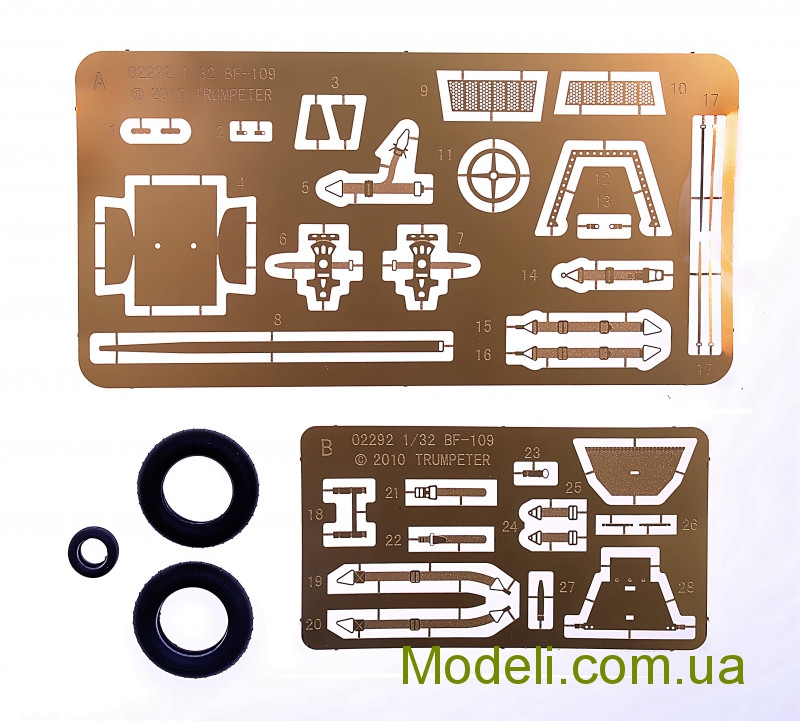 Сборная модель истребителя Messerschmitt Bf 109F-4/Trop TRUMPETER 02293 ...