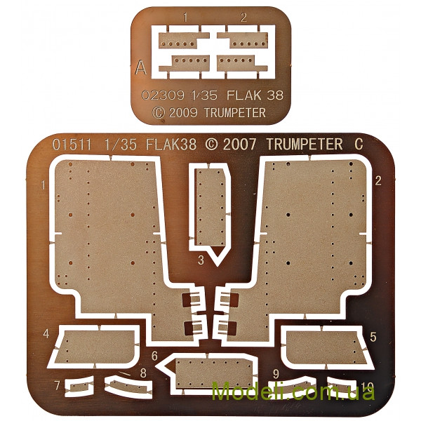 Сборная пластиковая модель 1:35 Flak 38 TRUMPETER 02309 Хоббі Маркет ...