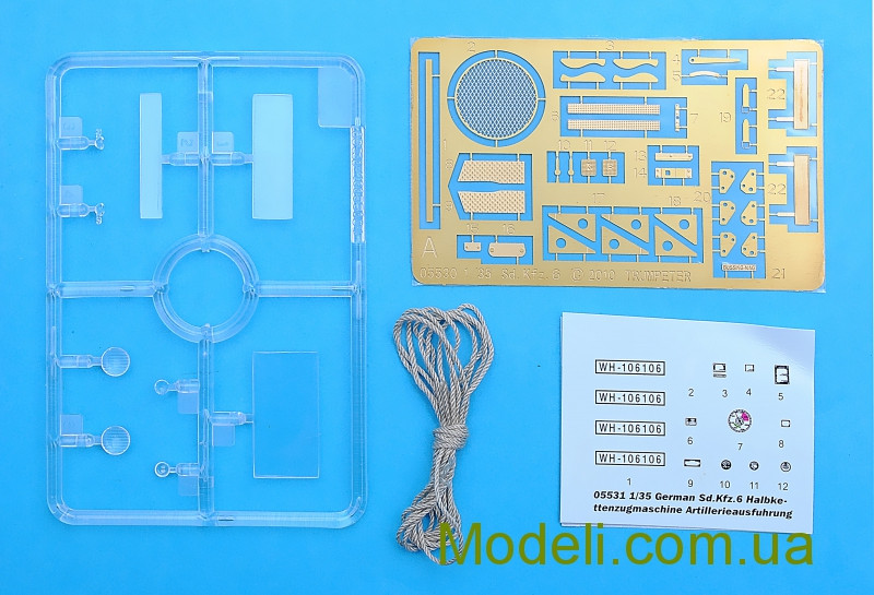 Сборная модель немецкого артилерийского тягача Sd.Kfz.6 TRUMPETER 05531 ...