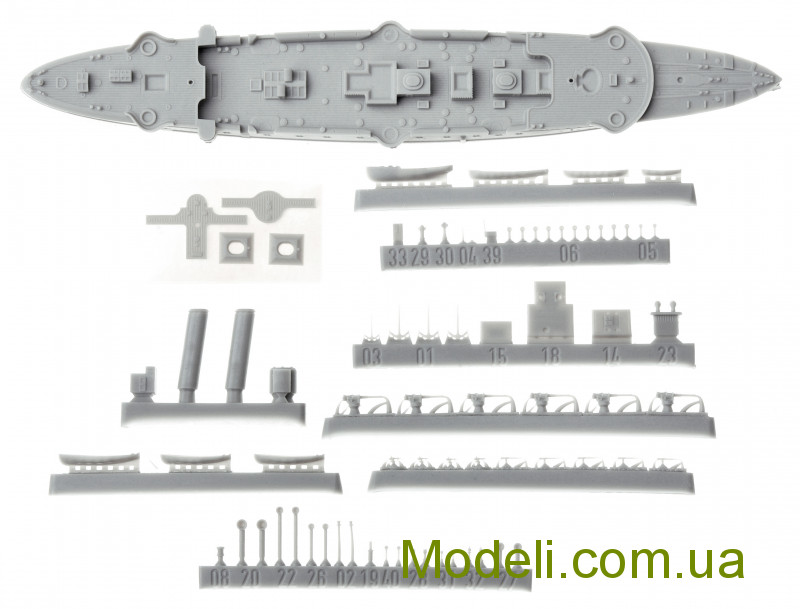 Смоляна модель 1:700 Крейсер 2-го класу HMS Magicienne, 1889 Combrig ...